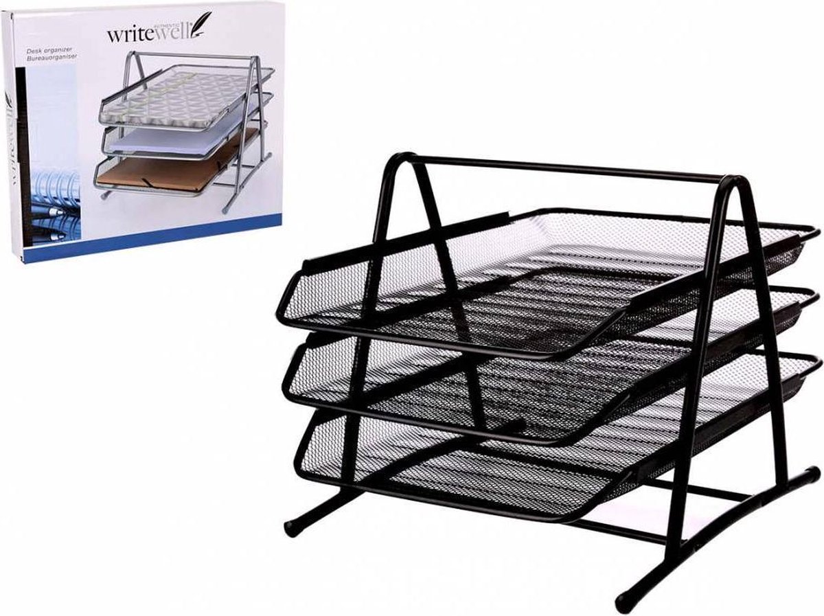 Metalen postvakjes zwart / zilver, 3 lagen | bol.com
