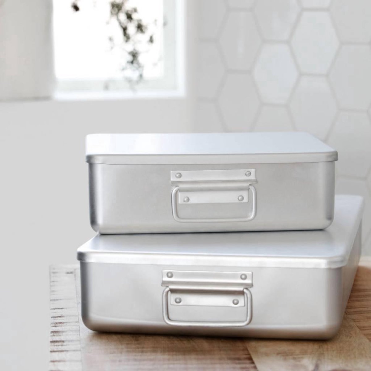 Opbergdoos met deksel in aluminium | bol.com