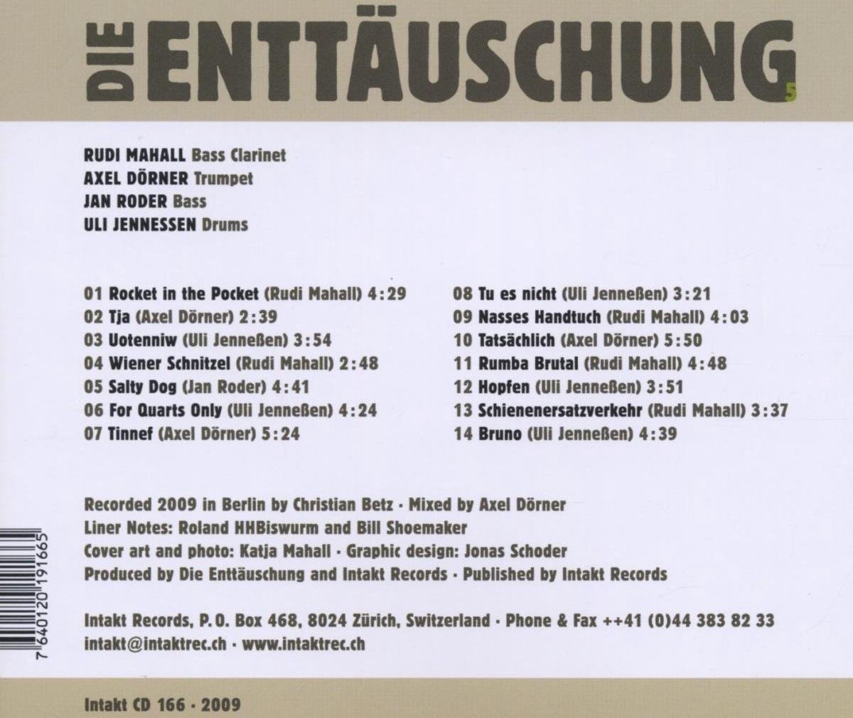 Rudi Mahall, Alex Dörner, Jan Roder, Uli Jennessen - Die Enttäuschung ...