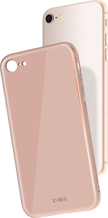 SBS Mobile Glas Case iPhone 8/7 - Vitro Roze | bol