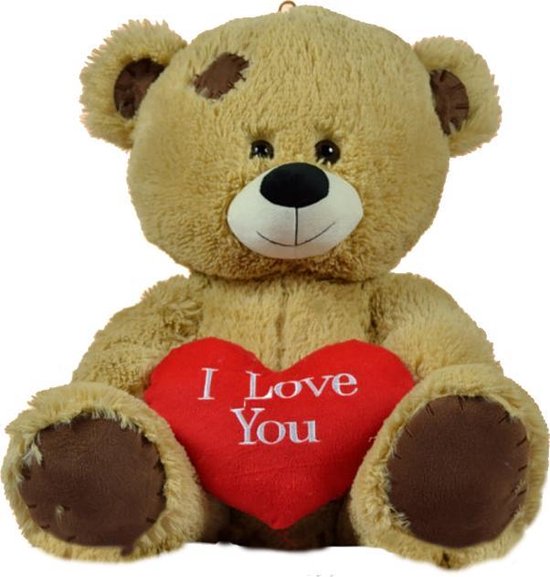 Beertje met hartje 40cm | bol