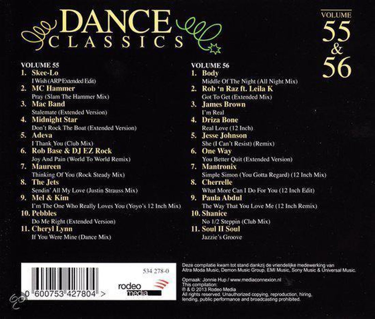 Dance Classics - Volume 55 & 56, various artists | CD (album) | Muziek ...