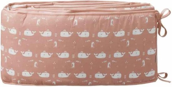Fresk baby bed bumper Whale mellow rose | bol