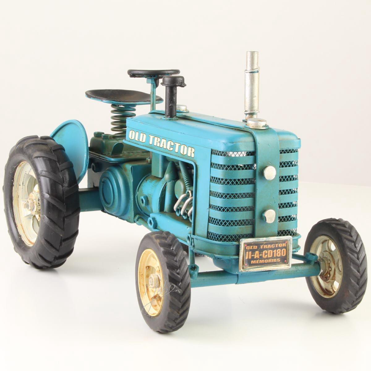 MadDeco - Blikken - decoratie - tractor - trekker - lichtblauw - blik ...