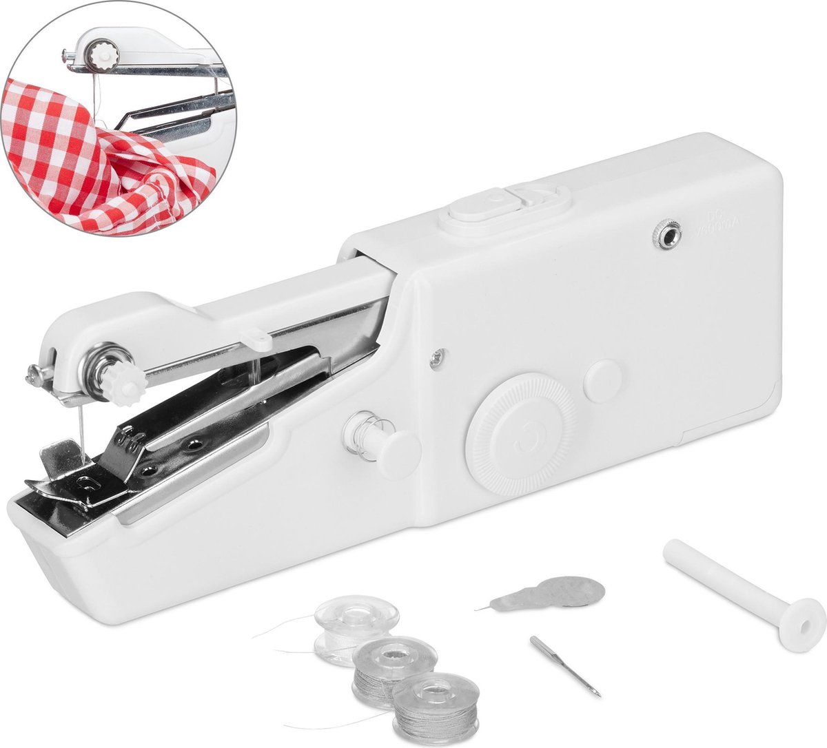 relaxdays hand naaimachine - voor onderweg - handnaaimachine - compact ...