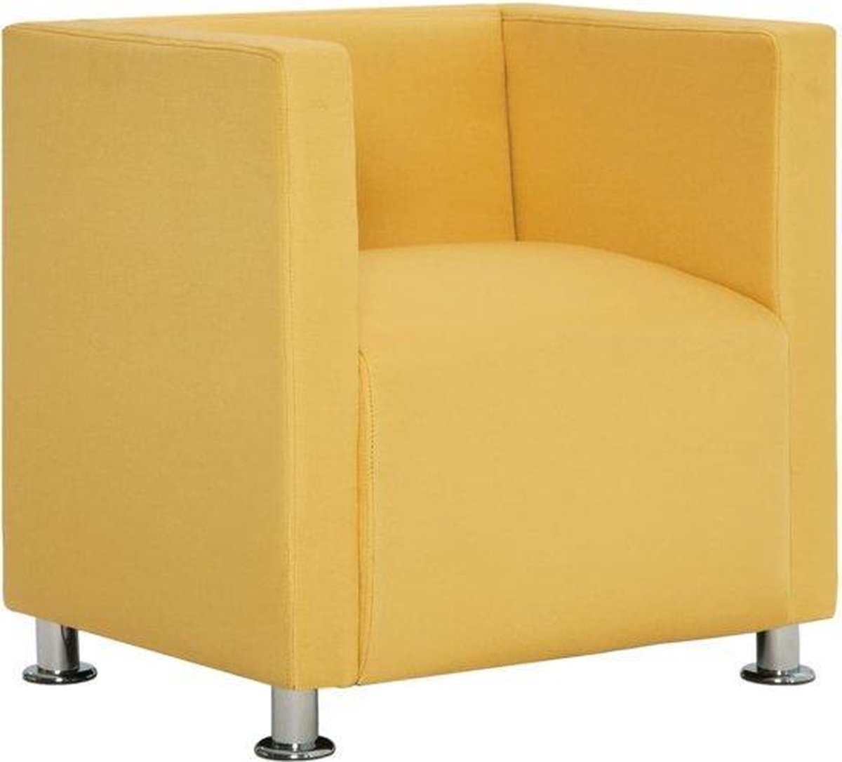 Fauteuil Stof Geel met Armsteun / Loungestoel (INCL deken) / Lounge ...