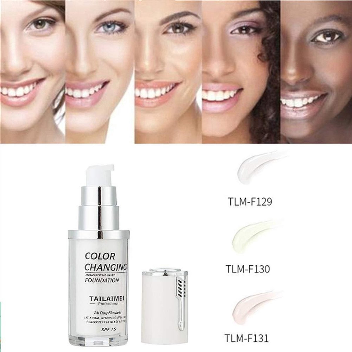 TLM Foundation® Kleurveranderende Foundation - Color Changing ...