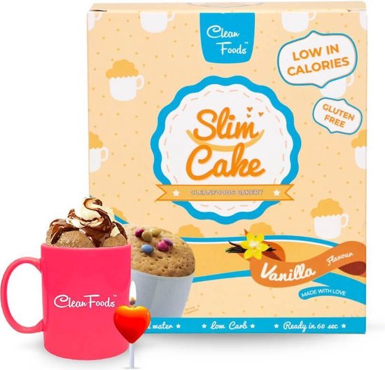 1x SlimCake Vanille • Suikervrij • 80% minder calorieën dan Cupcake ...