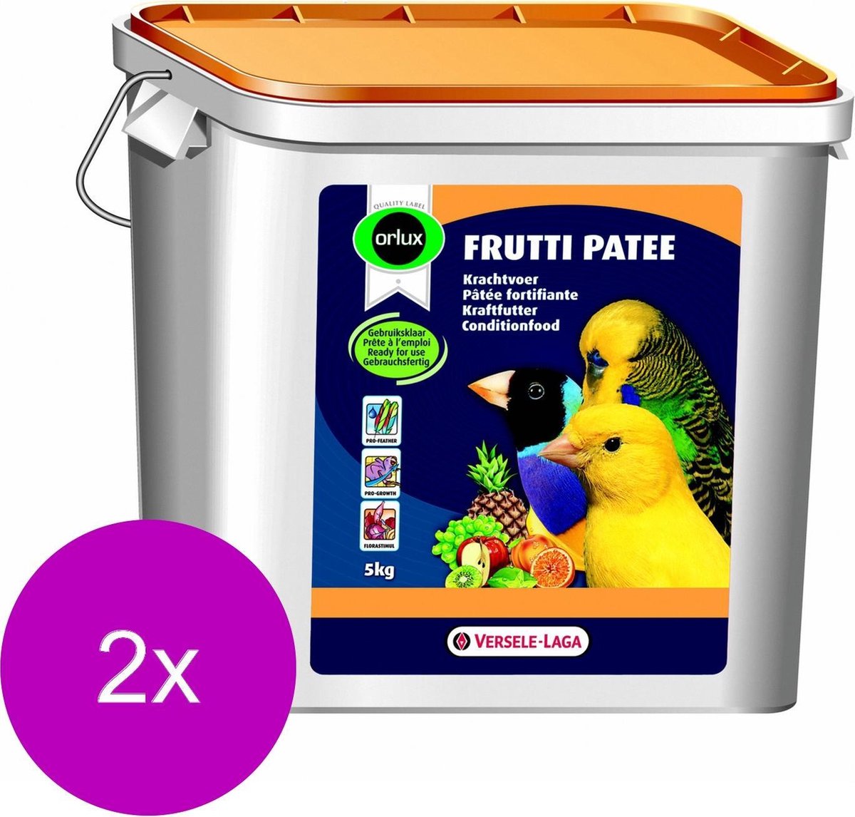 Versele-Laga Orlux Frutti Patee Krachtvoer - Vogelvoer - 2 x 5 kg | bol