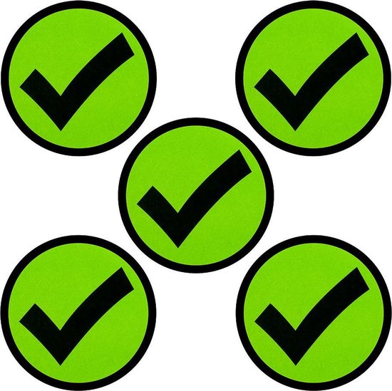 5 Whiteboard Check Magneten met een vinkje - 5 cm | bol