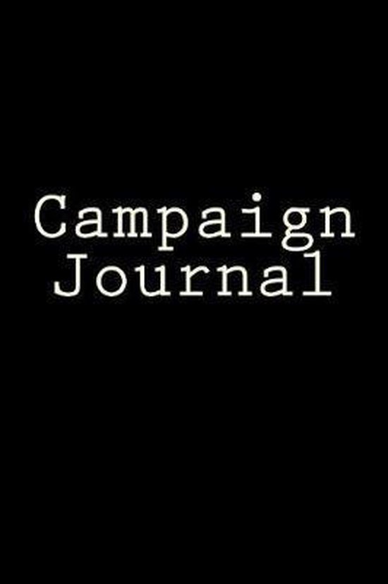 Campaign Journal, Marshall | 9781985610415 | Boeken | bol.com