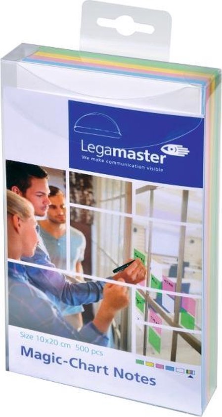 Legamaster Magic-Chart notes 10x20cm assorti 500st | bol