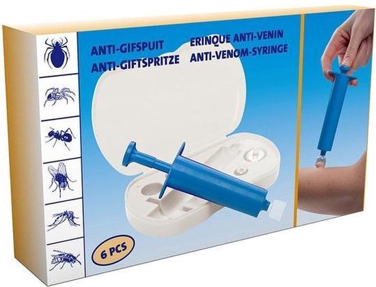 Uitzuigpomp / Anti Gifspuit / EHBO Insecten gif / First Aid / Steken ...