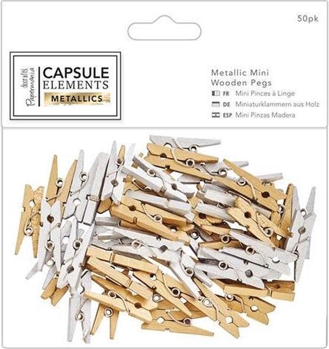 Metalen Mini Knijpers (50 pak) - Elements Metallics | bol