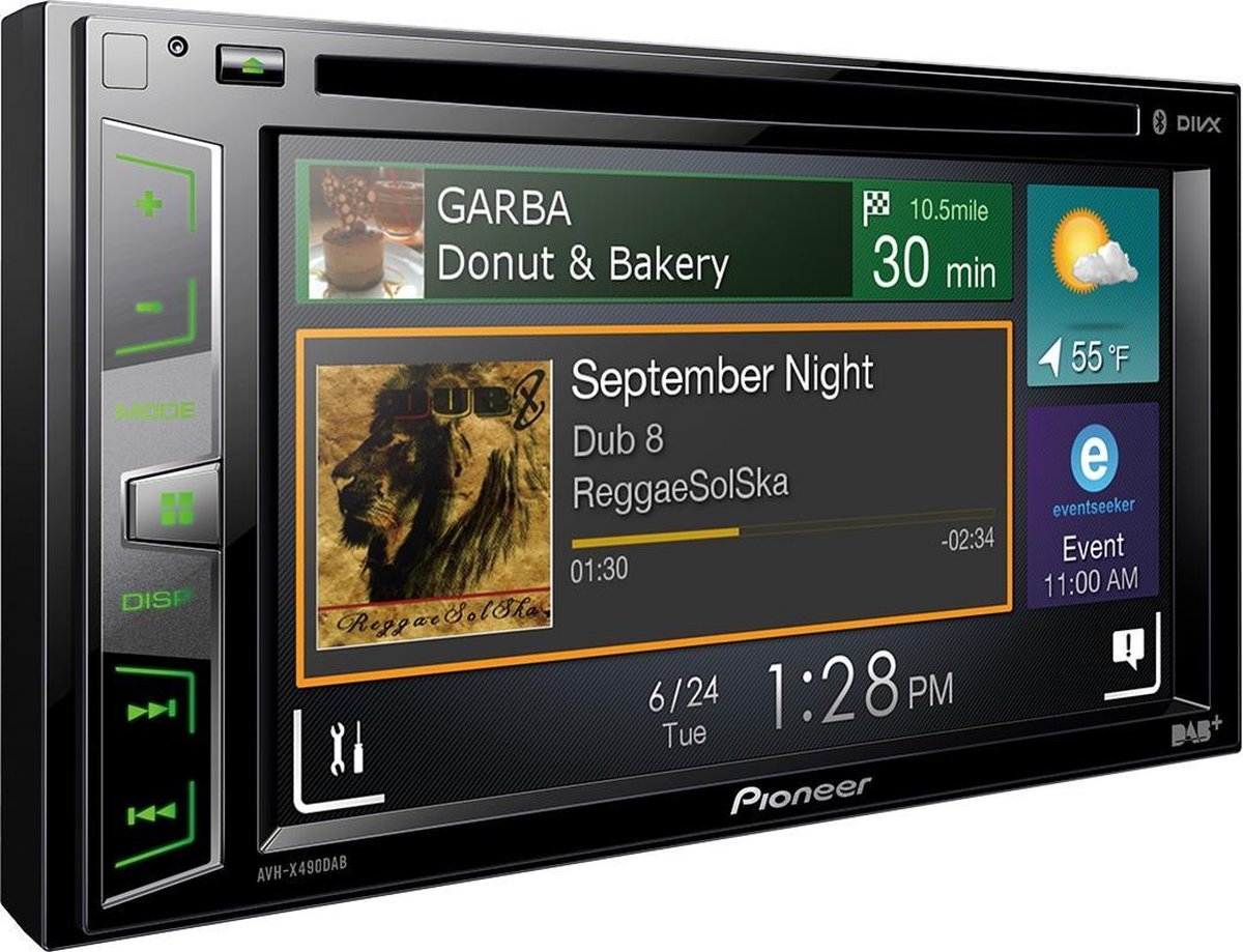PIONEER AVH-X490DAB 2-Din Autoradio met BT en DAB+ | bol.com