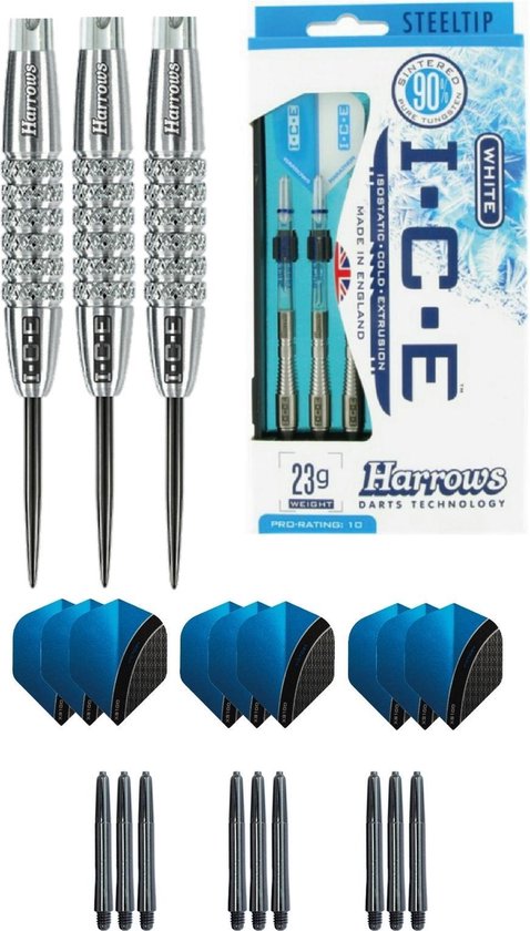 Harrows - ICE 25 gram Knurled grip - dartpijlen - plus 3 sets ...
