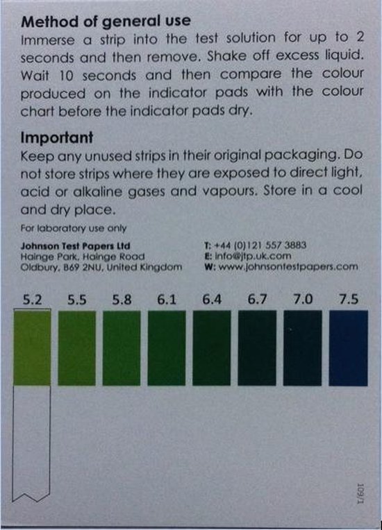 pH - meetstrips zuurgraad, zuur - / base- balans 100 stuks | bol