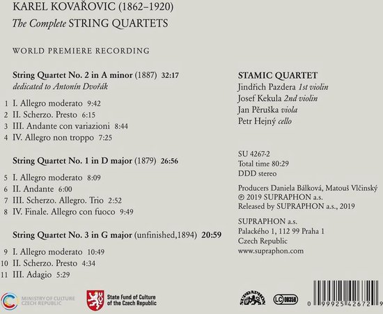 Stamic Quartet - The Complete String Quartets (CD), Stamic Quartet | Muziek | bol.com