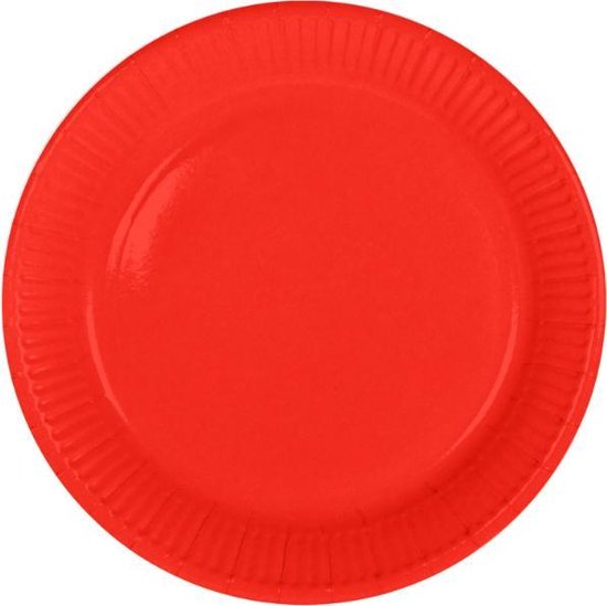 Rode Borden 23cm - 8 stuks | bol