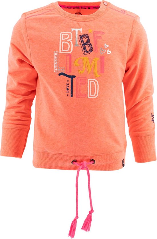 born to be famous - meisjes - oranje sweater - maat 80 | bol.com