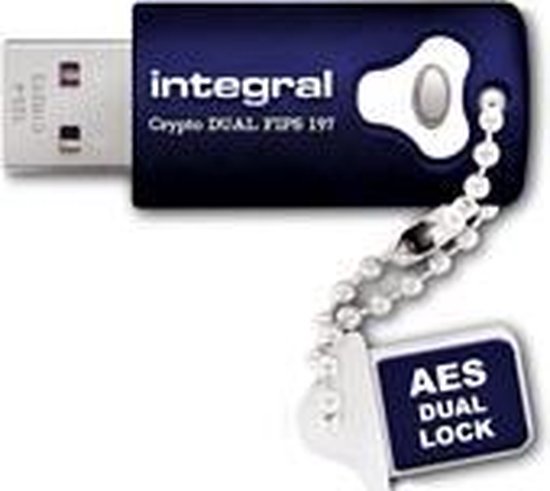 Integral 8GB Crypto Dual 8GB USB 3.0 Blauw USB flash drive | bol