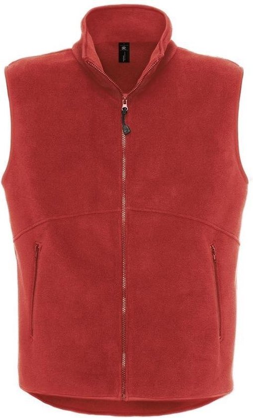 Fleece casual bodywarmer rood voor heren - Outdoorkleding wandelen ...