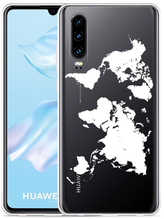 Huawei P30 Hoesje World Map Designed by Cazy | bol.com