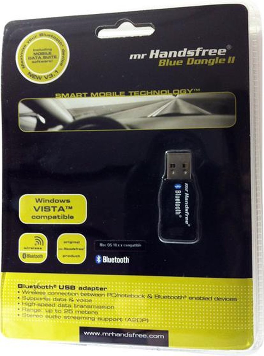 Mr. Handsfree Adapter bluetooth Blue Dongle | bol.com