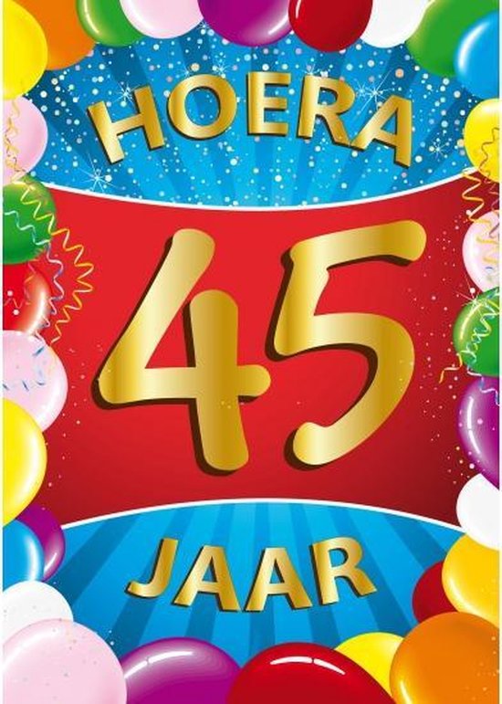 45 jaar mega deurposter | bol.com