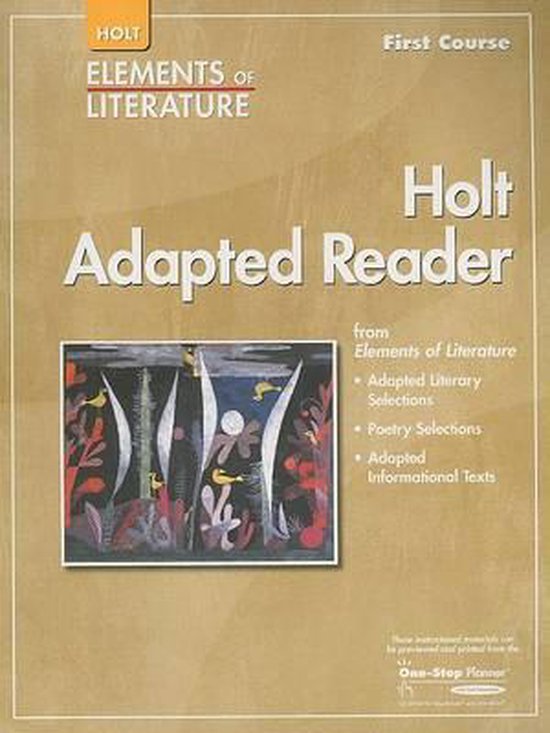 Elements of Literature: Adapted Reader Grade 7 First Course ...