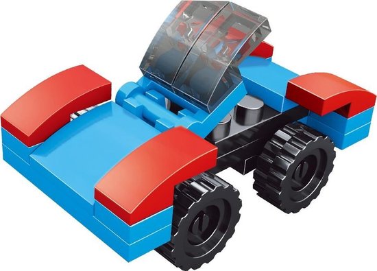 Toi-toys Blocks Bouwpakket Racewagen Blauw 12,5 Cm | bol.com