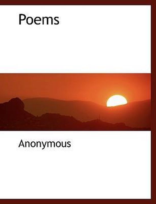 Poems, Anonymous | 9781140390640 | Boeken | bol.com
