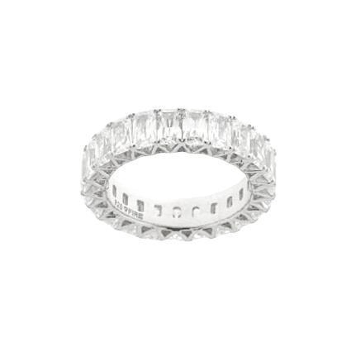 Diamonfire - Zilveren ring met steen Maat 16.0 - Rechthoekige steen ...