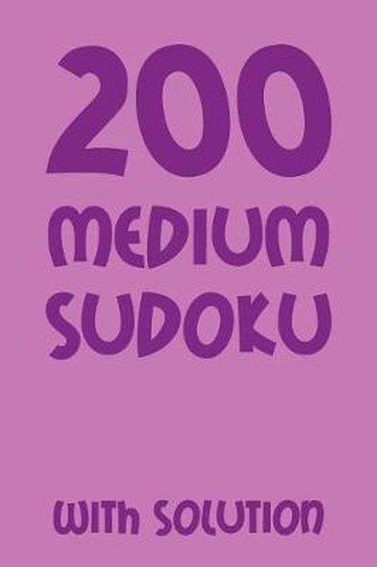200 medium Sudoku with solution, Tewebook Sudoku Puzzle | 9781079425345 ...