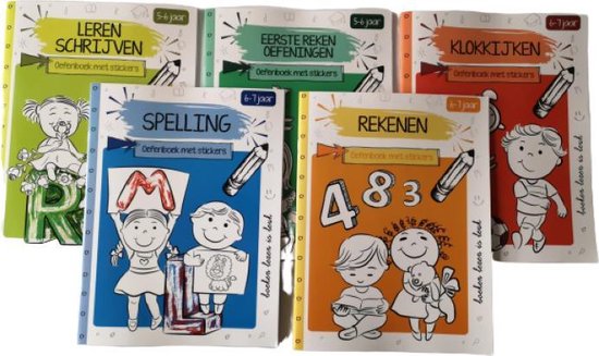 Oefenboeken met stickers – ik leer – set van 3 – leren rekenen ... Oefenboeken met stickers – ik leer – set van 3 – leren rekenen ...
