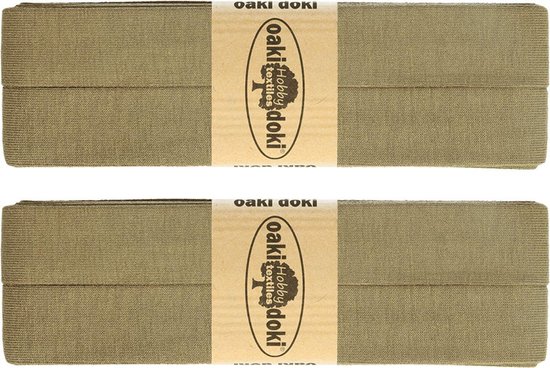 OAKI DOKI TRICOT DE LUXE JERSEY BIAISBAND GROEN 20MM X 3METER - 027 ...