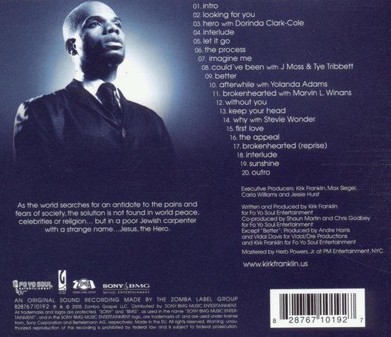 Kirk Franklin Hero Cd Kirk Franklin Cd Album Muziek Bol