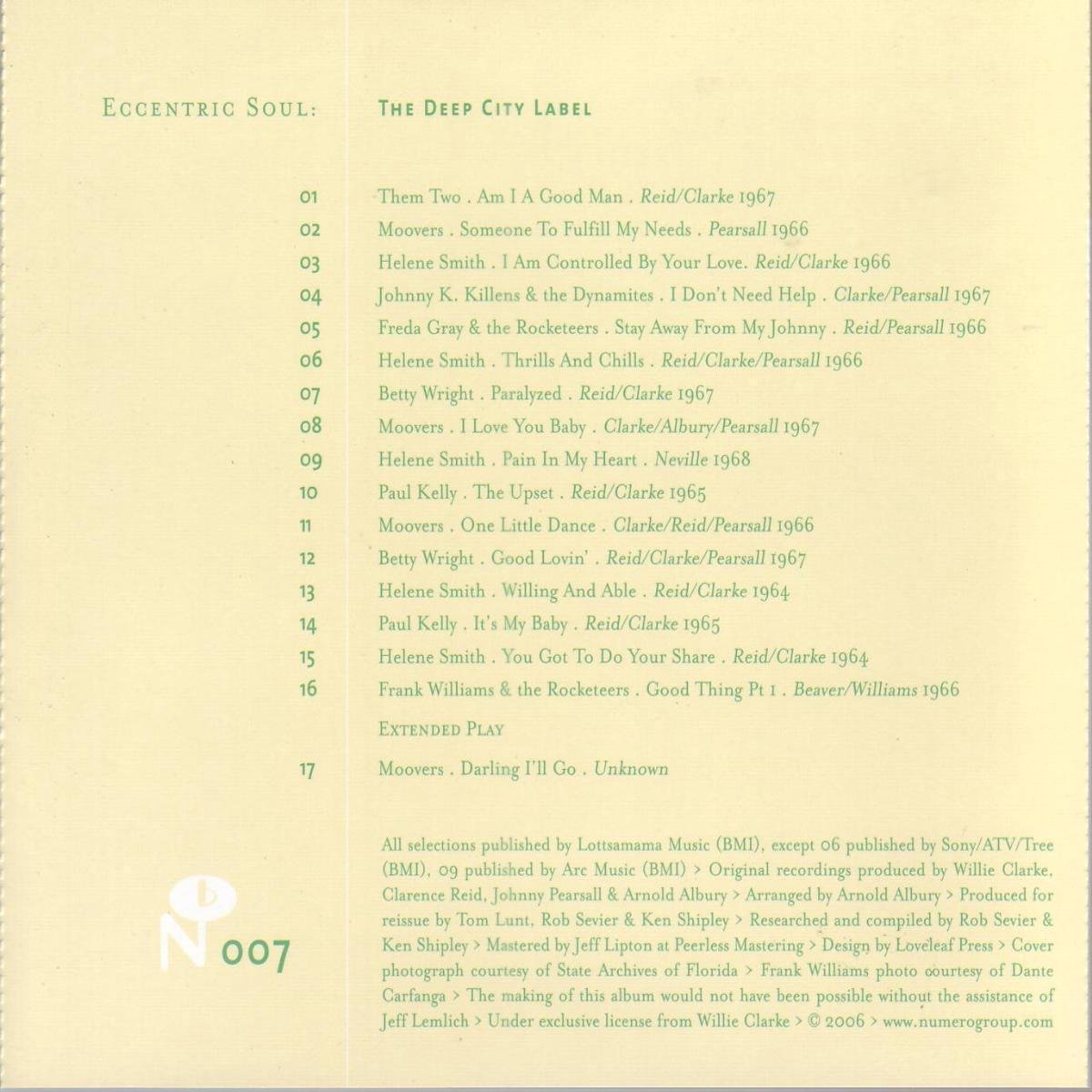 Various Artists - Eccentric Soul: The Deep City Label (CD), various ...