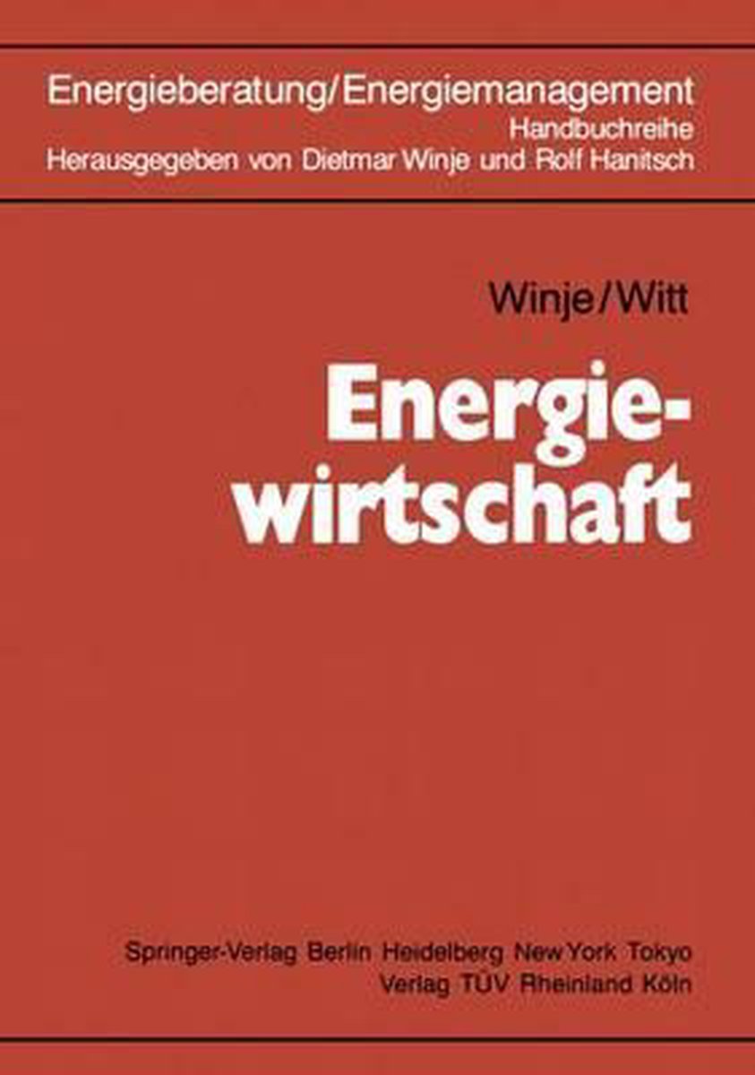 Energiewirtschaft | 9783540166122 | Dietmar Winje | Boeken | bol