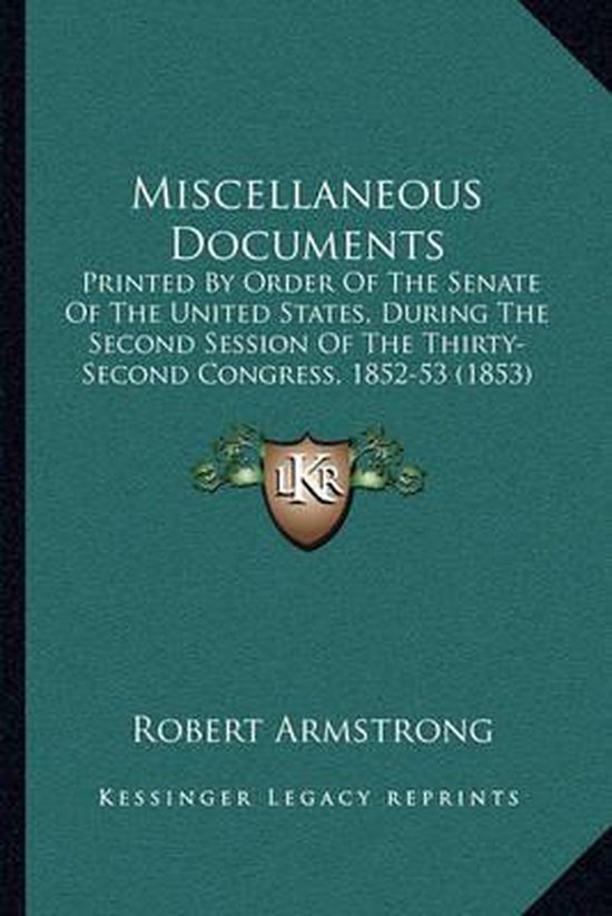 Miscellaneous Documents, Robert Armstrong | 9781164933960 | Boeken | bol