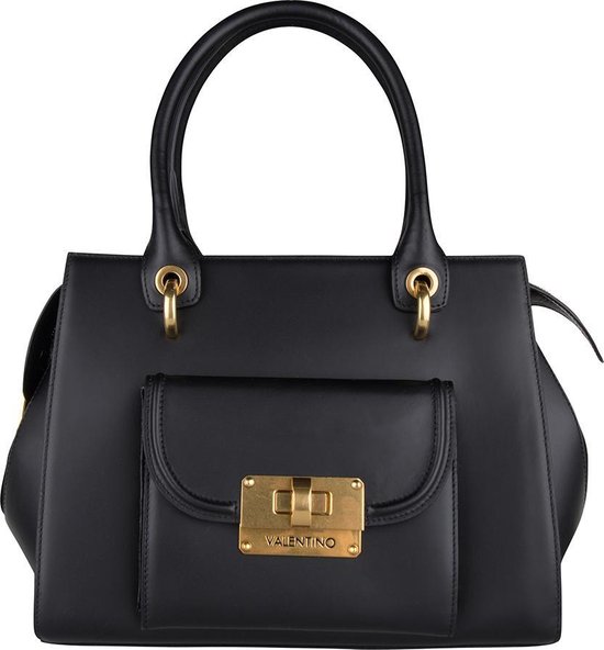 Valentino CHICAGO Shopper Leer - Zwart | bol