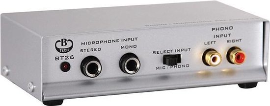 B-Tech BT26 PHONO/MICROPHONE Pre-Amplifier | bol