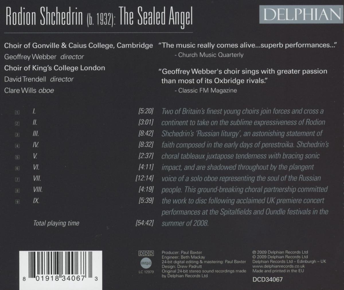 Rodion Shchedrin: The Sealed Angel, David Trendell | CD (album ...