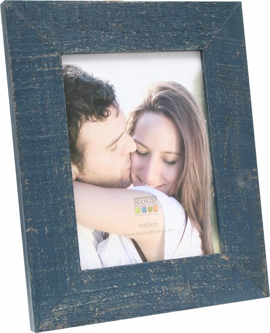 Deknudt Frames Brede kader,blauw,ruw hout | bol.com
