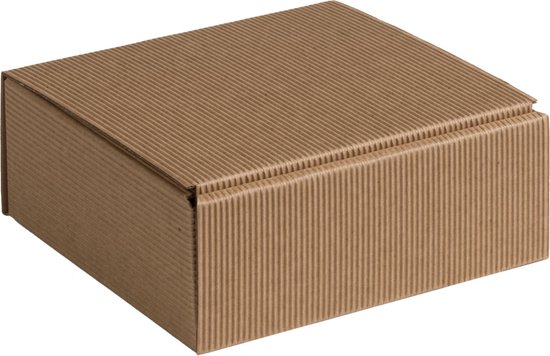 Geschenkdoos ribbelkarton 15x14x5,5cm NATUREL (100 stuks) | bol