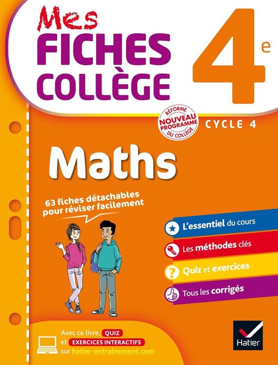 Mes fiches collège Maths 4e (ebook), Marie Brigitte Goiffon-Jacquemont ...