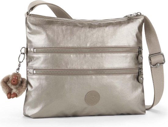 Kipling Alvar - Schoudertas - Metallic Pewter | bol