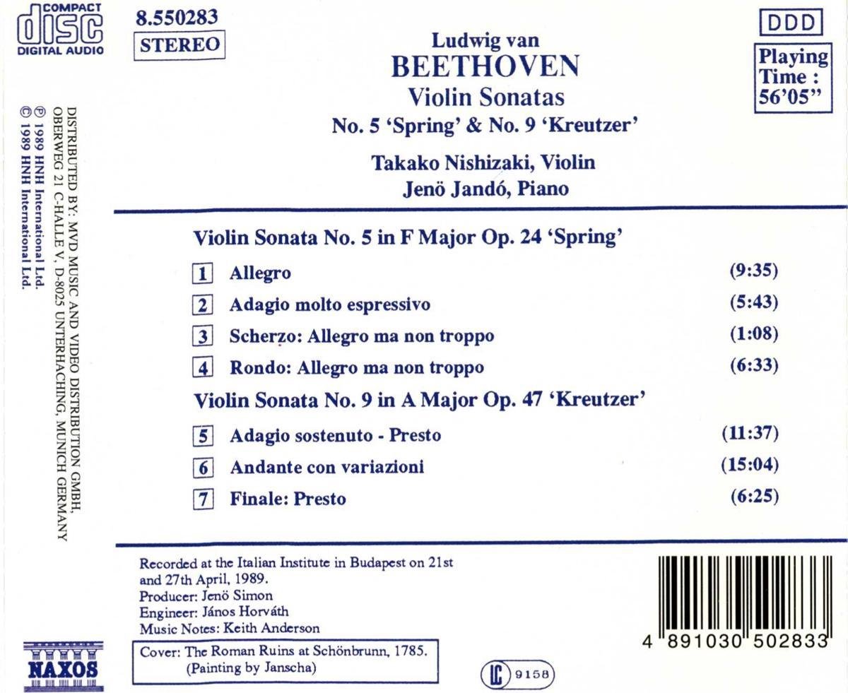 Takako Nishizaki & Jeno Jando - Beethoven: Violin Sonatas 5 & 9 (CD), Takako Nishizaki... | bol.com