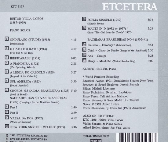 Alfred Heller - Villa-Lobos: Piano Works Vol.1 (CD), Alfred Heller ...