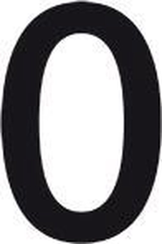 Cijfer stickers zwart teksthoogte: 100 mm cijfer 6 | bol.com